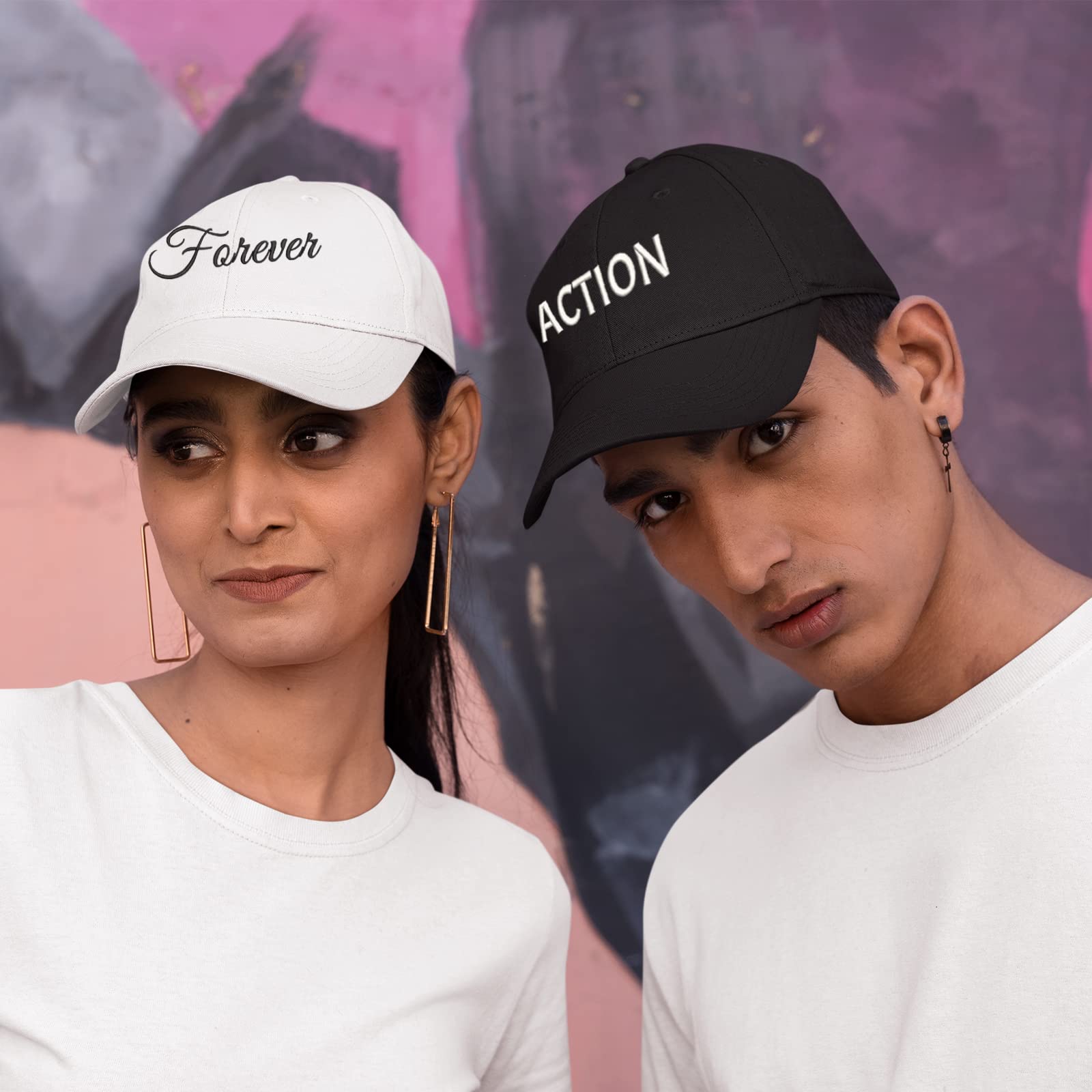 Buaodam Custom Baseball Cap with Embroidery Text Logo and Print Photo,Image, Personalized Adjustable Cap for Mother Father Man Woman Friend