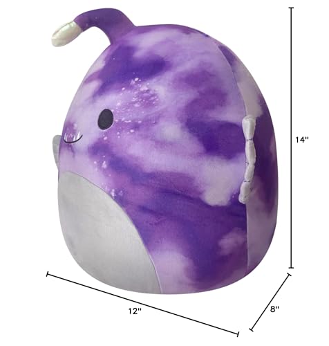 Squishmallows Original 14-Inch Easton Purple Tie-Dye Anglerfish - Large Ultrasoft Official Jazwares Plush