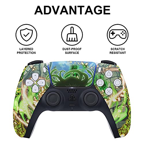 PlayStation 5 Digital edition version sticker protective cover, The Green Halo of Naruto Senjuku ps5 controller protective shell (compatible with ps5 Digital edition)