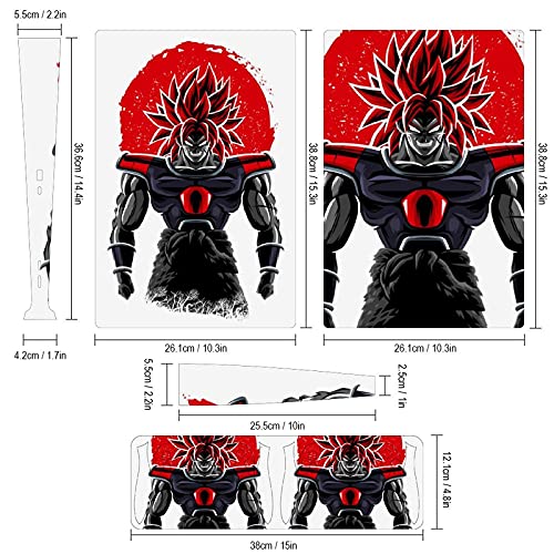 PlayStation 5 Digital edition version sticker protective cover, Legendary Rising Sun ps5 controller protective shell (compatible with ps5 Digital edition)