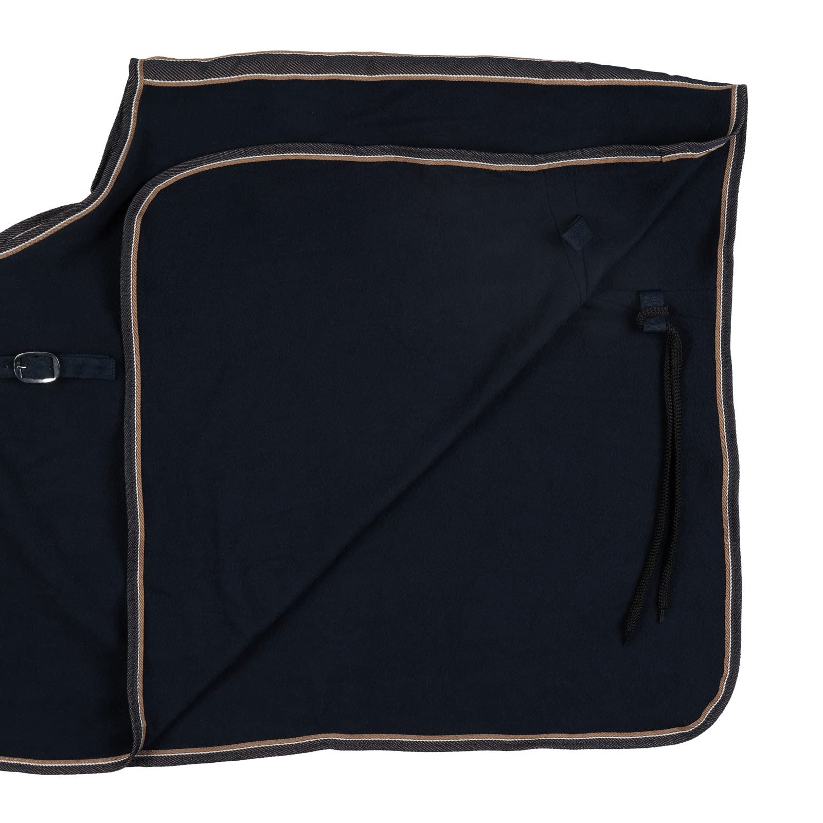 HORZE Kiel Fleece Quarter Sheet - Black - Horse