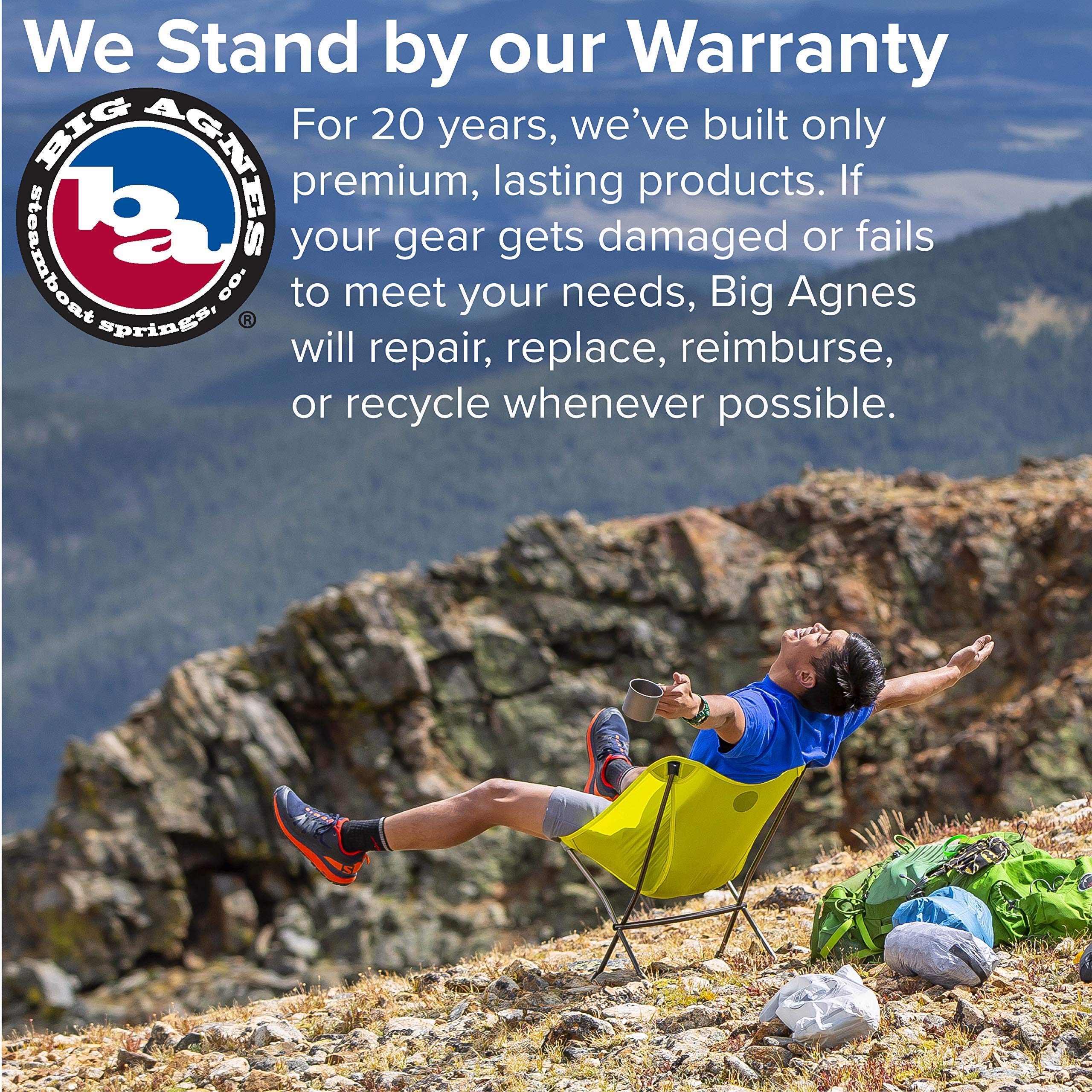 Big Agnes Skyline UL Ultralight Backpacking Chair, Yellow