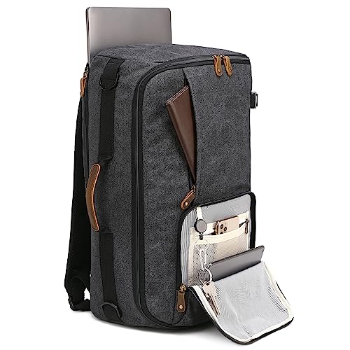 G-FAVOR Travel Backpack, Carry On Backpack 40L Large Canvas Rucksack 17 inch Laptop Backpack Duffel Bag Weekender Overnight Travel Bags