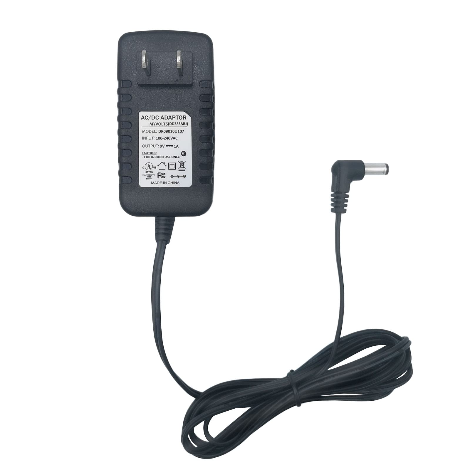 MyVolts 9V Power Supply Adaptor Compatible with/Replacement for Sega Mega Drive, Genesis Game Console - US Plug with Extension and ON/Off Switch