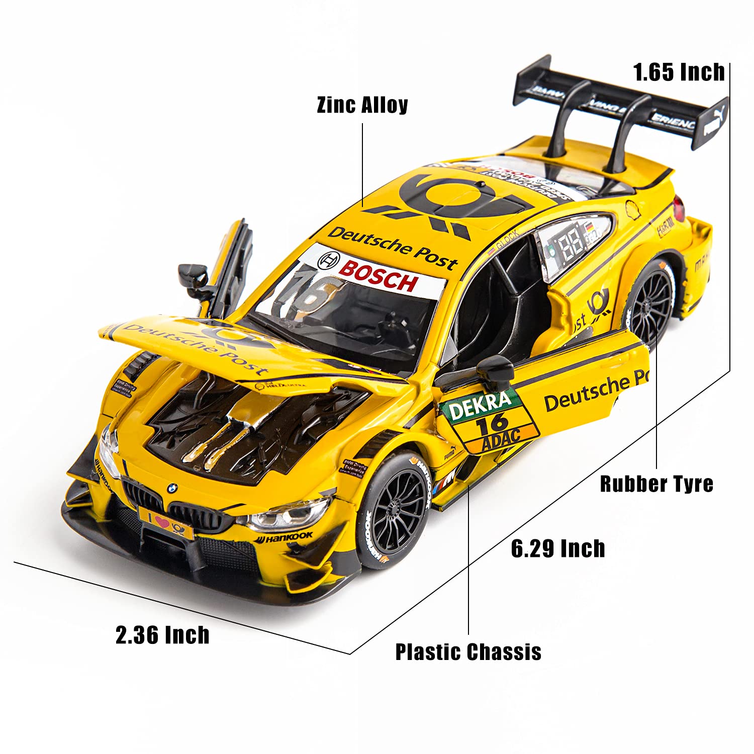 RMZ City Compatible for 1:32 Diecasting Alloy Car Model #16 M4 DTM Toy Car