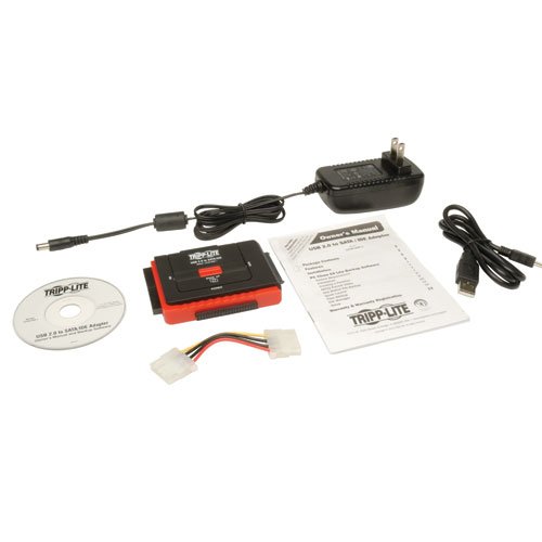 Tripp Lite USB 2.0 Hi-Speed to Serial ATA (SATA) and IDE Adapter for 2.5in / 3.5in / 5.25in Hard Drives(U238-000-1)