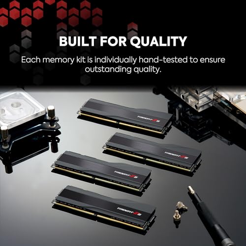 G.SKILL Trident Z5 Series (Intel XMP 3.0) DDR5 RAM 32GB (2x16GB) 6000MT/s CL36-36-36-96 1.35V Desktop Computer Memory UDIMM - Matte Black (F5-6000J3636F16GA2-TZ5K)