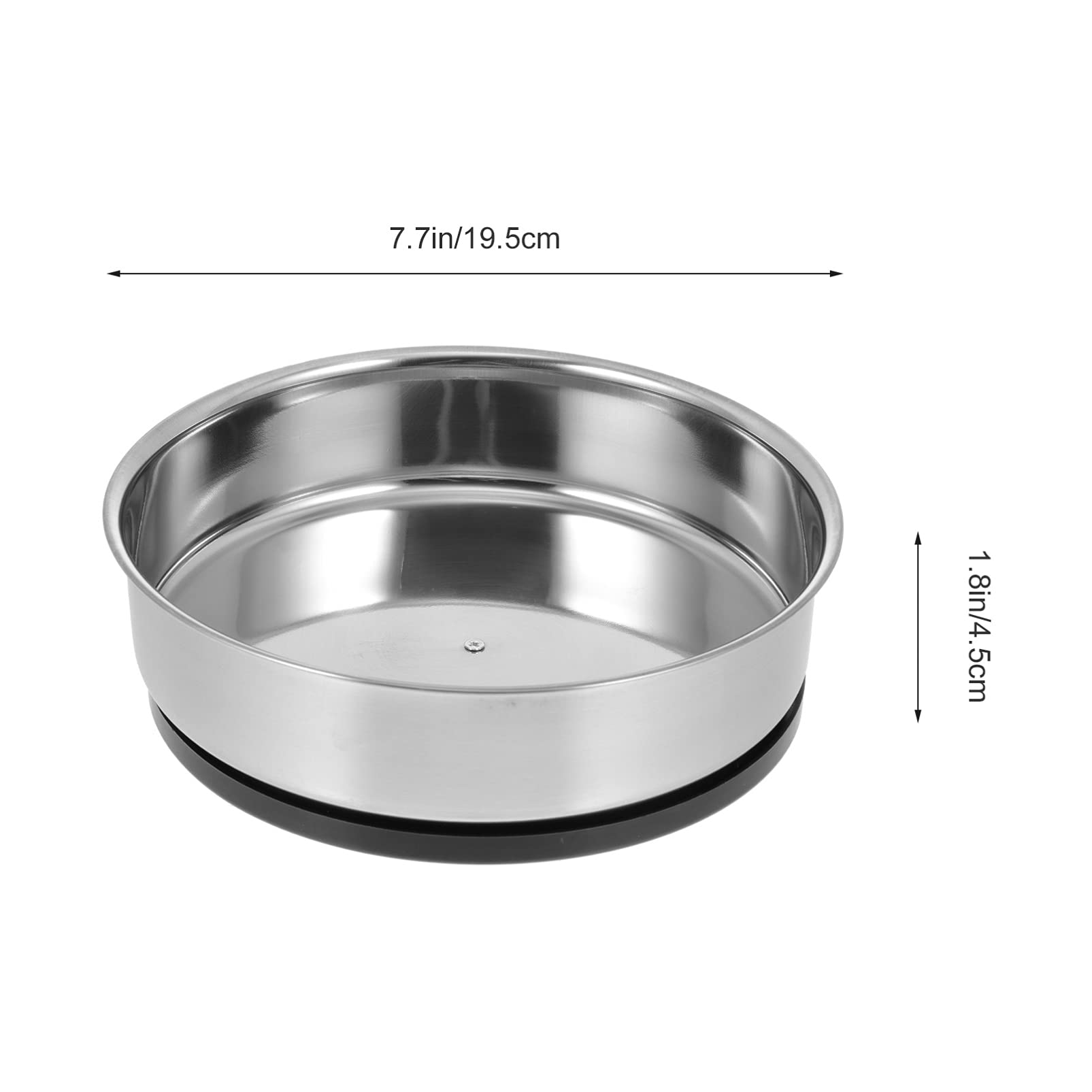 Cabilock 1pc Stainless Steel Tray Turntable Shelf Round to Rotate