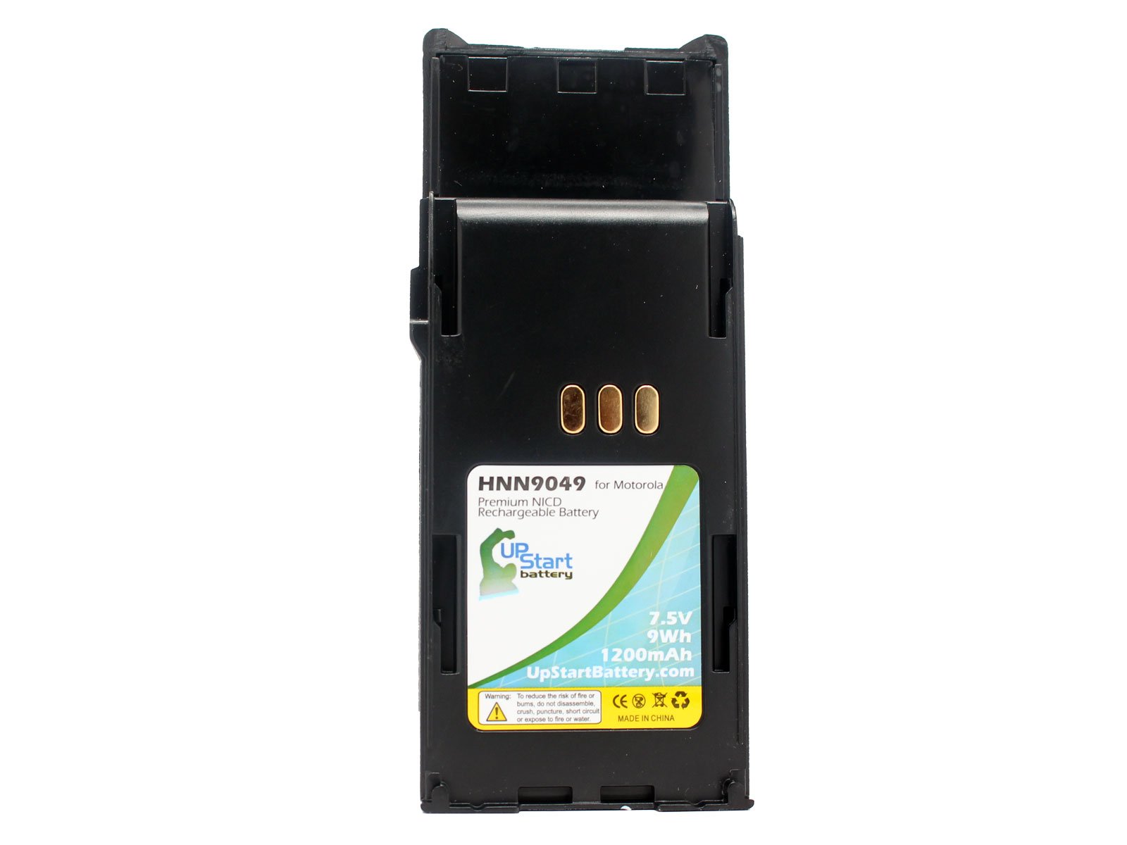 Two-Way Radio Battery Replacement for Motorola HNN9049 with Clip for Motorola P1225 LS (1200mAh, 7.5V, NI-CD)