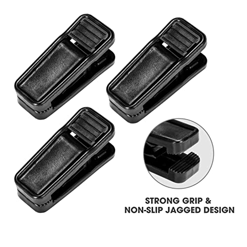 Cozymood Hanger Clips 40Pack Plastci Finger Clips for Hangers NO-Slip Strong Finger Clips Perfect for Velvet Hangers Plascti Hangers,Clothes Clips Black