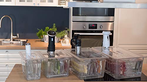 LIPAVI Sous Vide Container Model C5 β 1.75 Gallon, 12.7 X 7 Inch, Height 8 Inch. Strong, Clear Polycarbonate. NOT INCLUDED: Matching L5 rack and lids for virtually any Sous Vide machine.