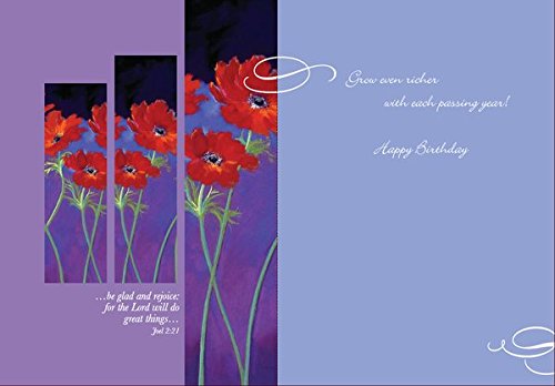 Gracefully Yours Blooming Wishes Birthday Greeting Cards featuring Nel Whatmore, 12, 4 designs/3 each with Inspirational Message