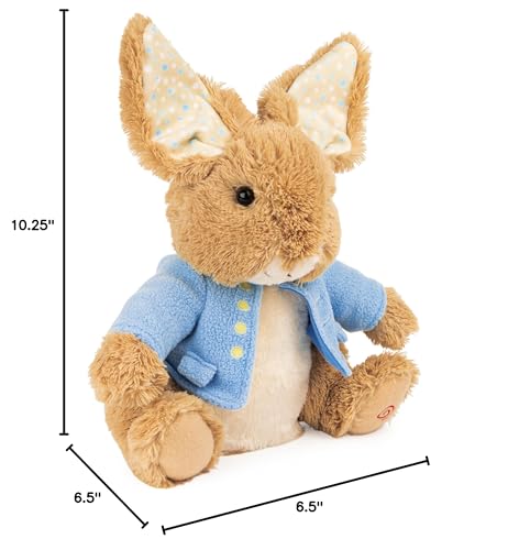 GUND Beatrix Potter Peter Rabbit Peek-a-Ears Animated Plush, Interactive Bunny Stuffed Animal, Sensory Toy for Babies and Toddlers, 11”