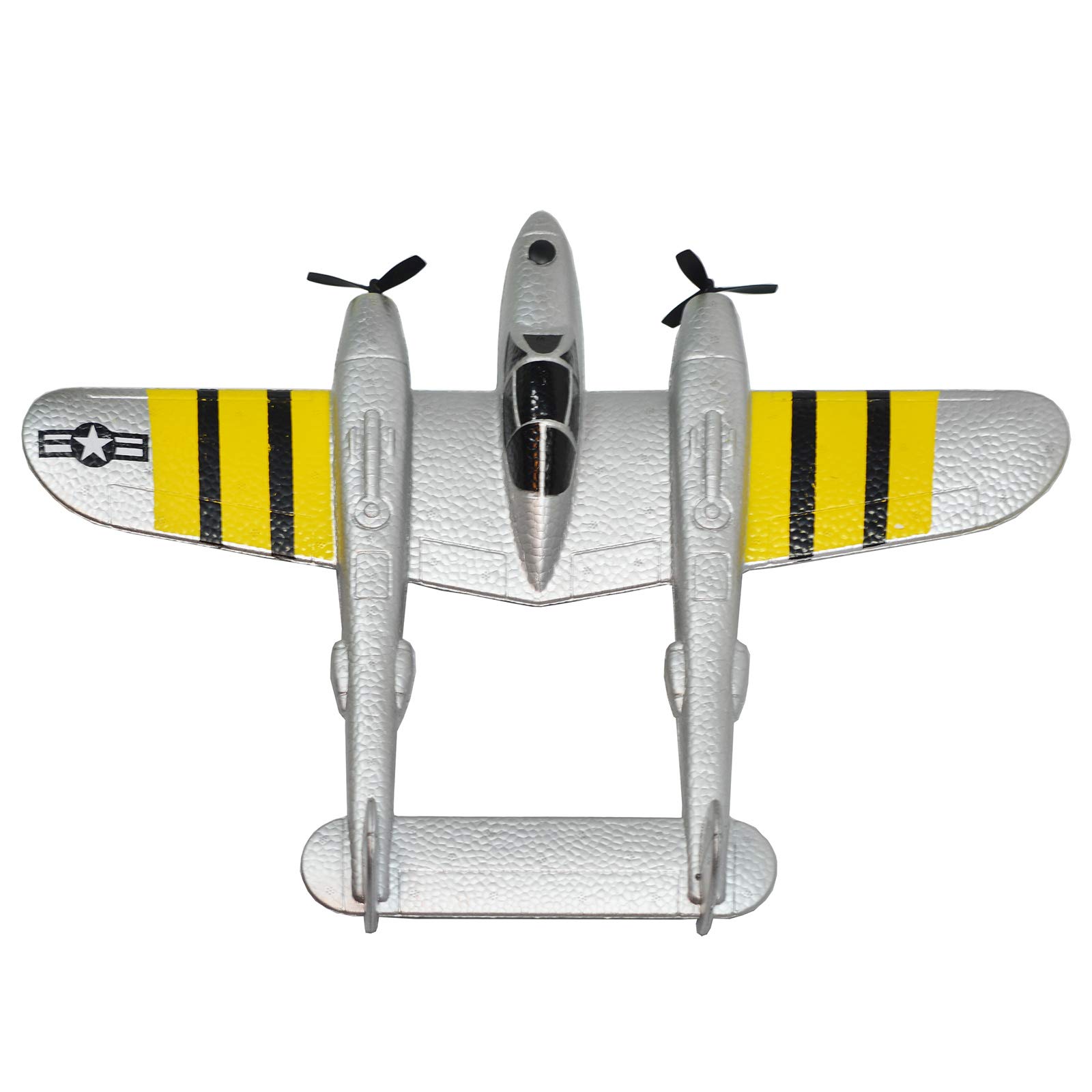 PLRB TOYS RC Plane Remote Control Airplane RTF 2.4GHz 2CH Radio Control P38 Lighting Aircraft for Beginner