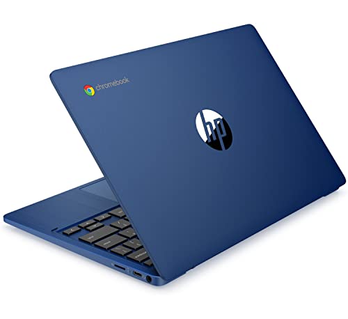 HP Chromebook 11.6-inch HD Screen Laptop, MediaTek MT8183, 4 GB RAM, 64 GB eMMC, Google Chrome OS, USB-C Port, Camera, Small Size Netbook Computer (11a-na0090nr, 2022, Indigo Blue) (Renewed)