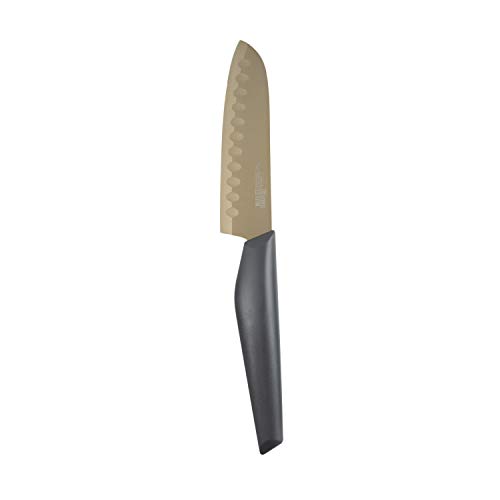 CAMBRIDGE Robert Irvine 6 Piece Cutlery Set with Grey Soft Touch Handle and Gold Blades, 0, GREY & GOLD