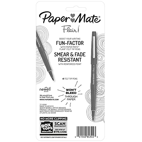 Paper Mate Flair Felt Pens Medium Point Black Ink