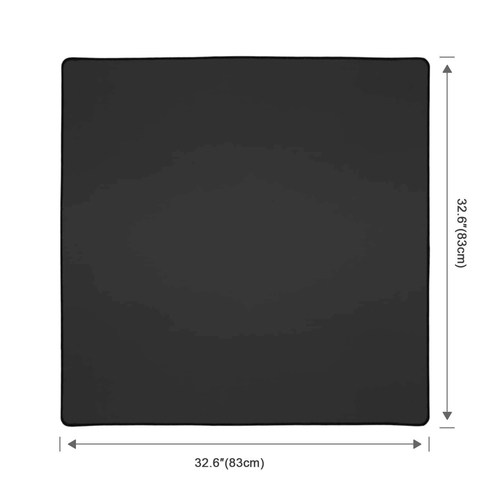 plusvivo Mahjong Mat Anti Slip and Noise Reduction Table Cover for Mahjon Paigow Poker Dominos 32.6" x 32.6"(83cm x 83cm) Black