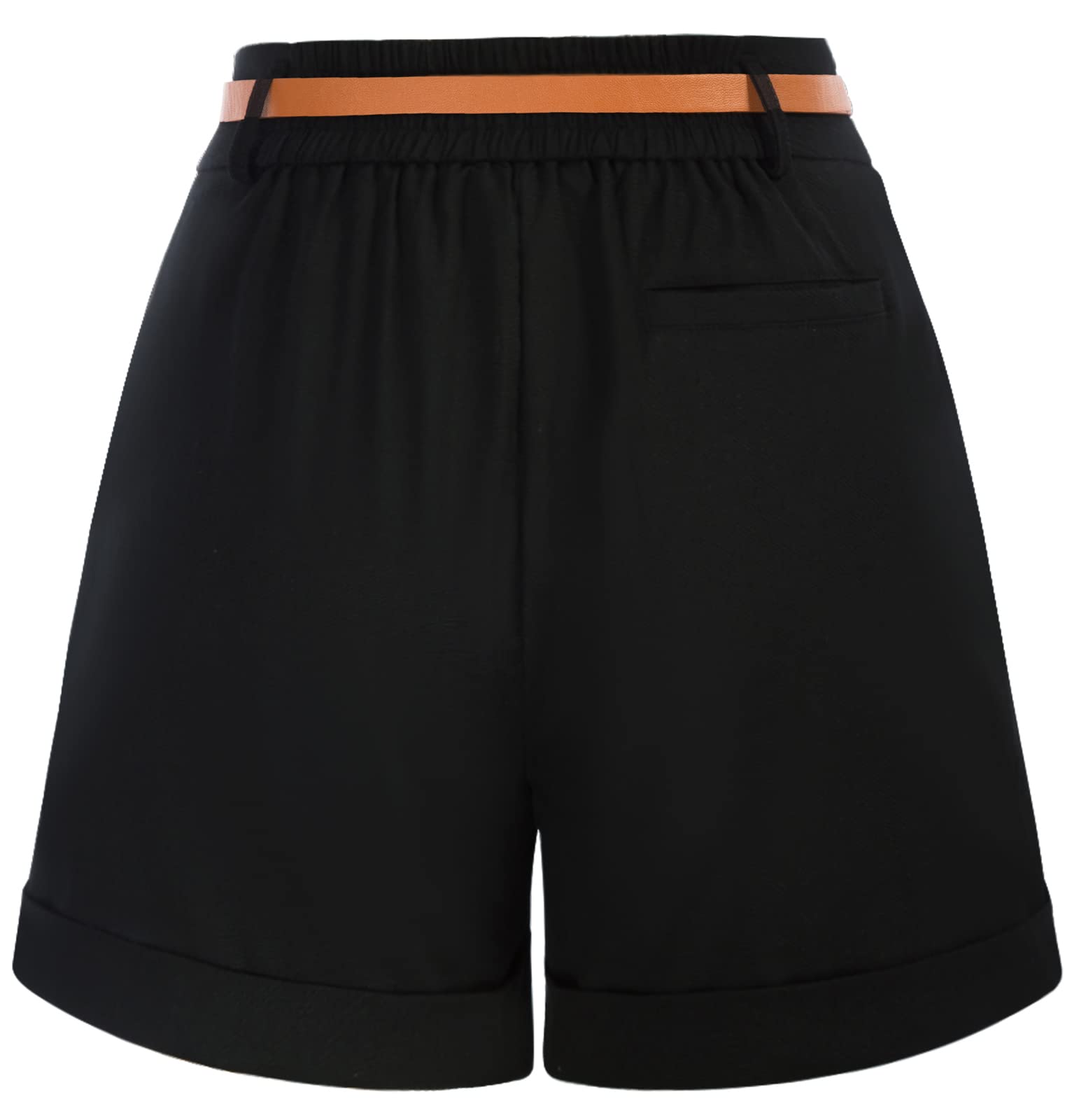 Belle Poque Women High Waisted Casual Shorts with Pockets Golf Shorts Walk Shorts (Blue Grey,XL)