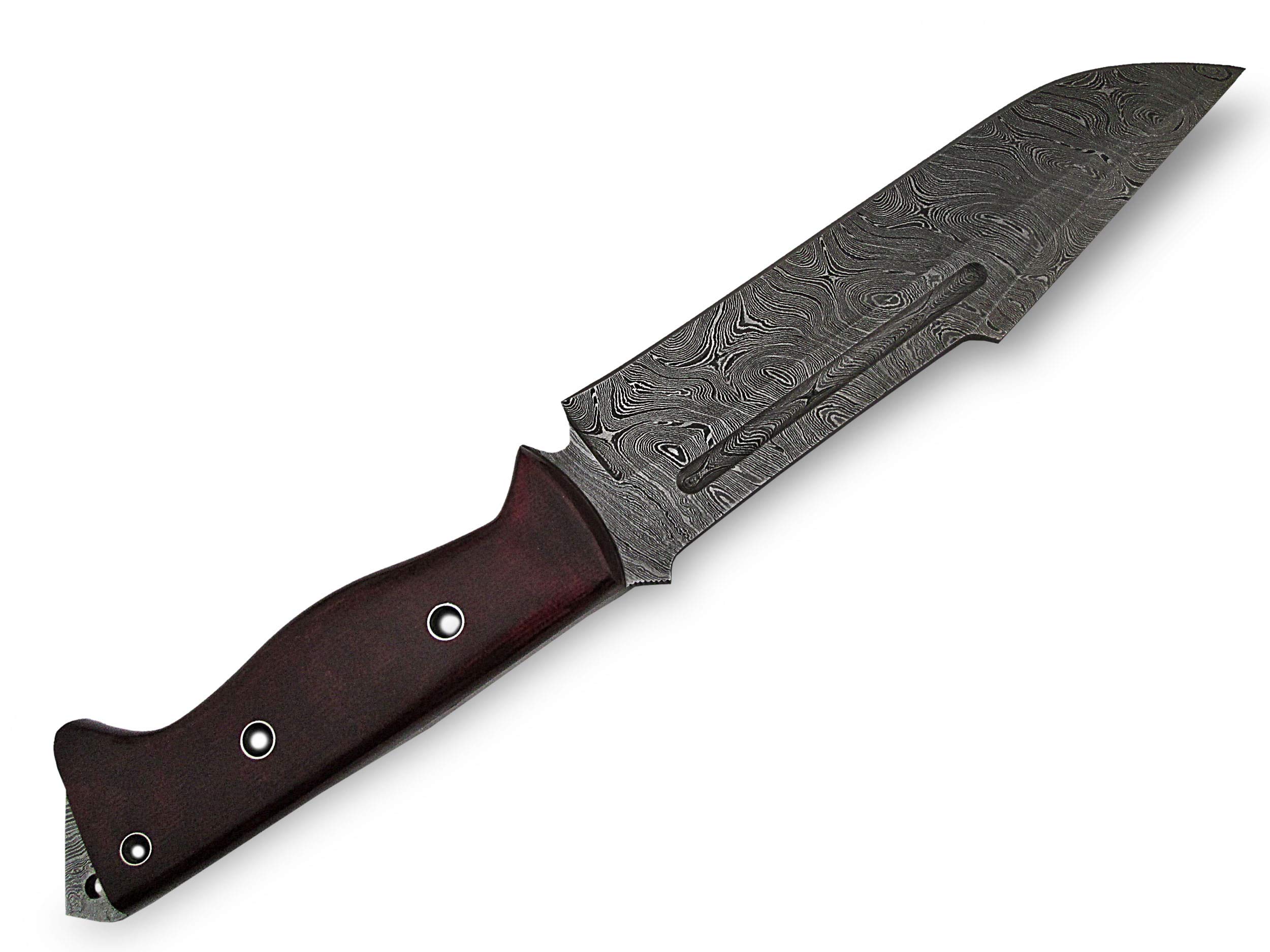 Black Country Custom Damascus Handmade Hunting Bowie Knife. Comes with a sheath.