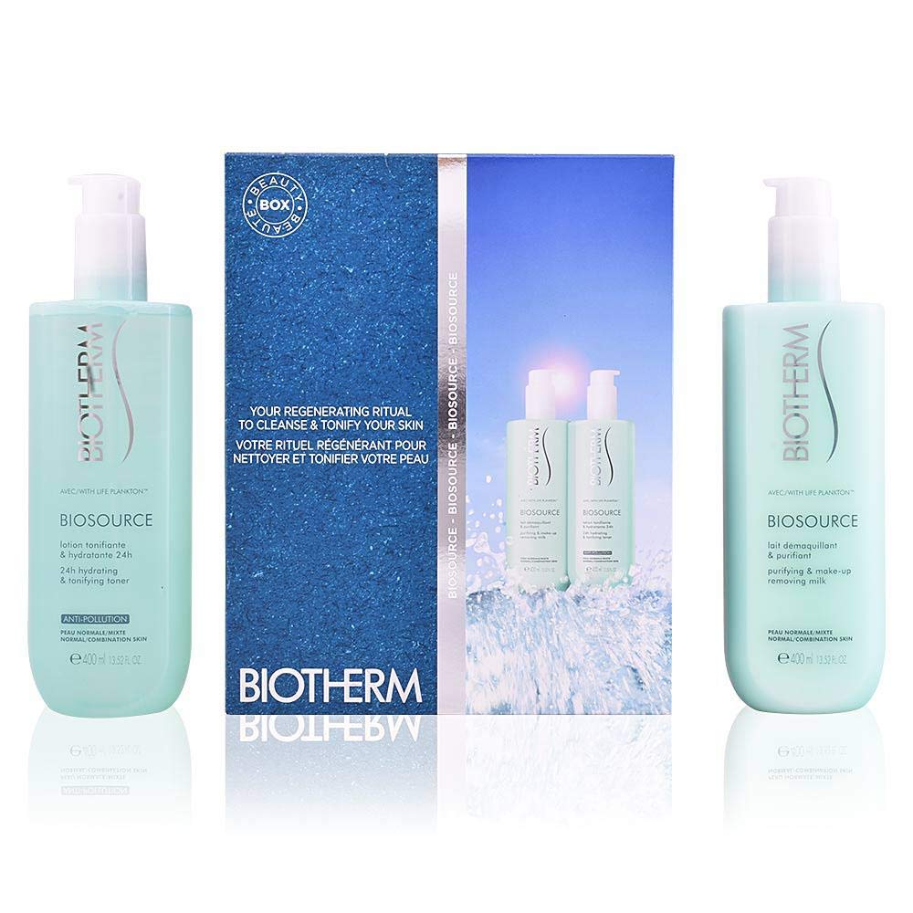 Biotherm Gifts & Sets Biosource Purifying & Make-Up Removing Milk 400ml & 24h Hydrating & Tonifying Toner 400ml 400ml