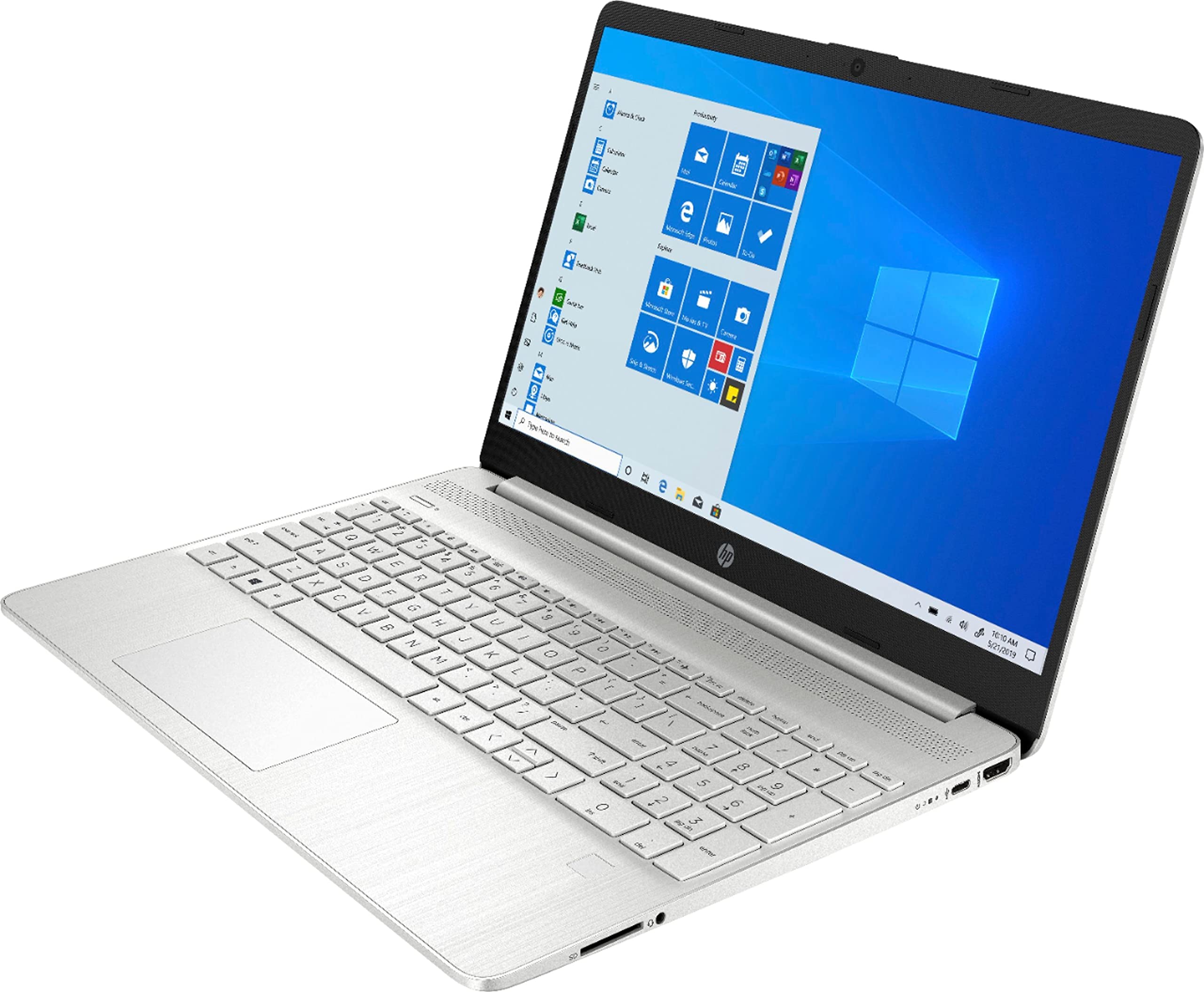 HP 15.6 Full HD (1920 x 1080) Laptop, Intel Core i5-1135G7, 8GB RAM, 256GB SSD, Windows 10 Home, Natural Silver (Renewed)