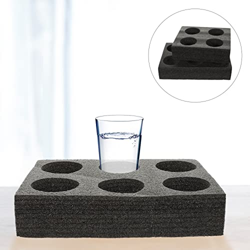Cabilock 2pcs Pearl Cotton Cup Holder Drink Carrier Holder Drink Carry Tray Beverage Carrier Tray Cold Drinks Carrier Take Out Containers Coffee Mug Holder Cup Carrier Tray Outdoor Beer Can