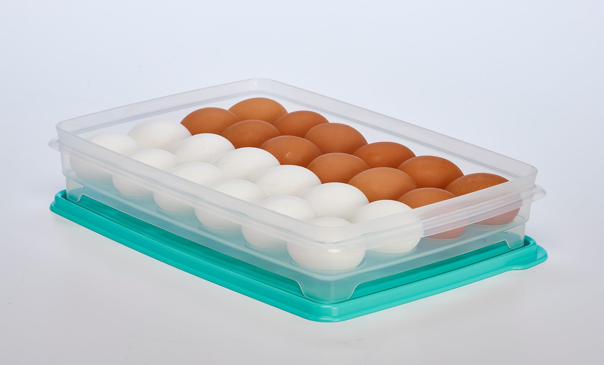 Buddeez [Made in USA] Deviled Egg Carrier with Lid | Deviled Egg Tray with Lid | Deviled Egg Container(s) are Stackable and hold 24-Eggs