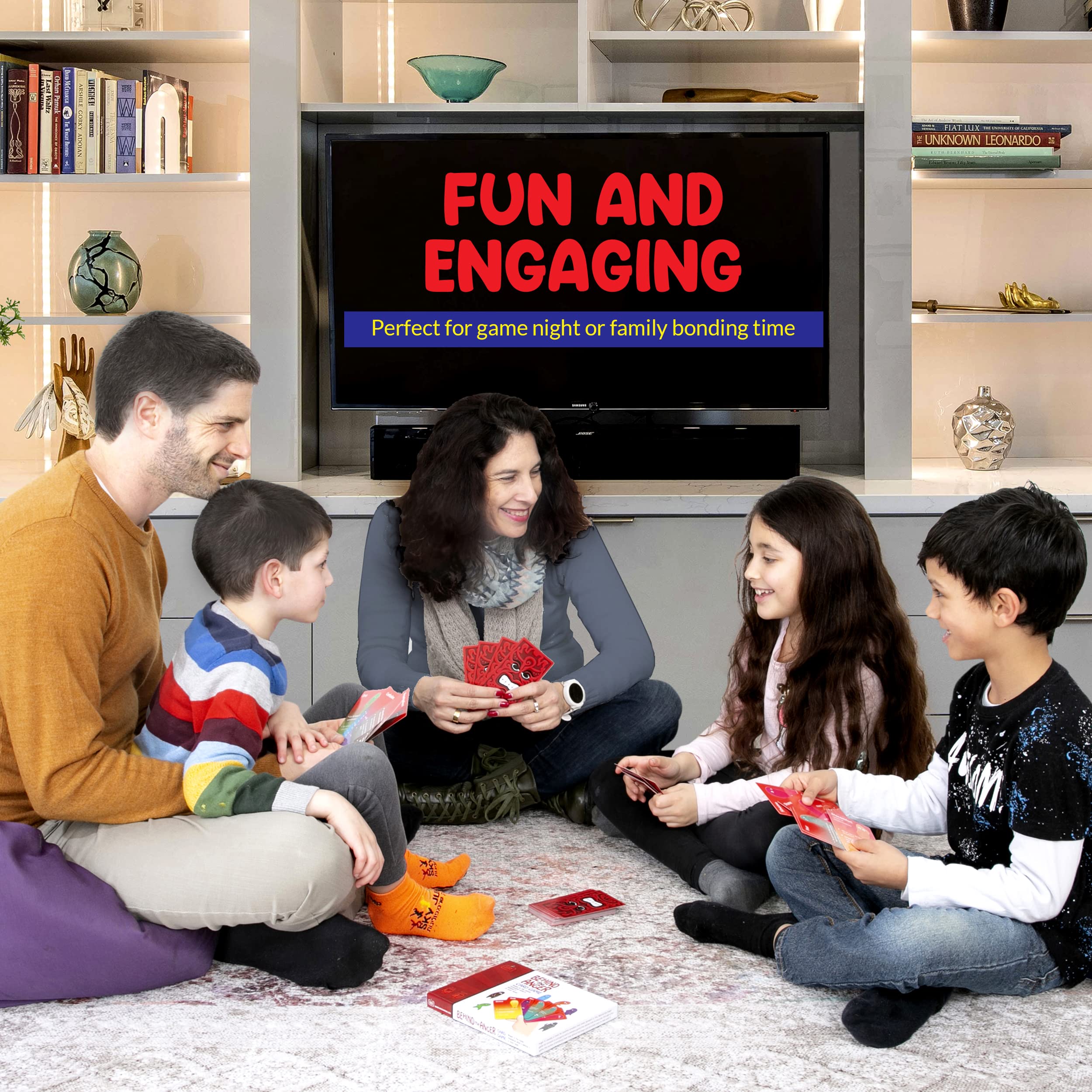 Behind The Anger Card Game for Families, Therapy Games for Kids - Anger Management Toys for Kids - Card Game for Teens - Develop Social Emotional Coping Skills - Anger Control and Counseling Tool