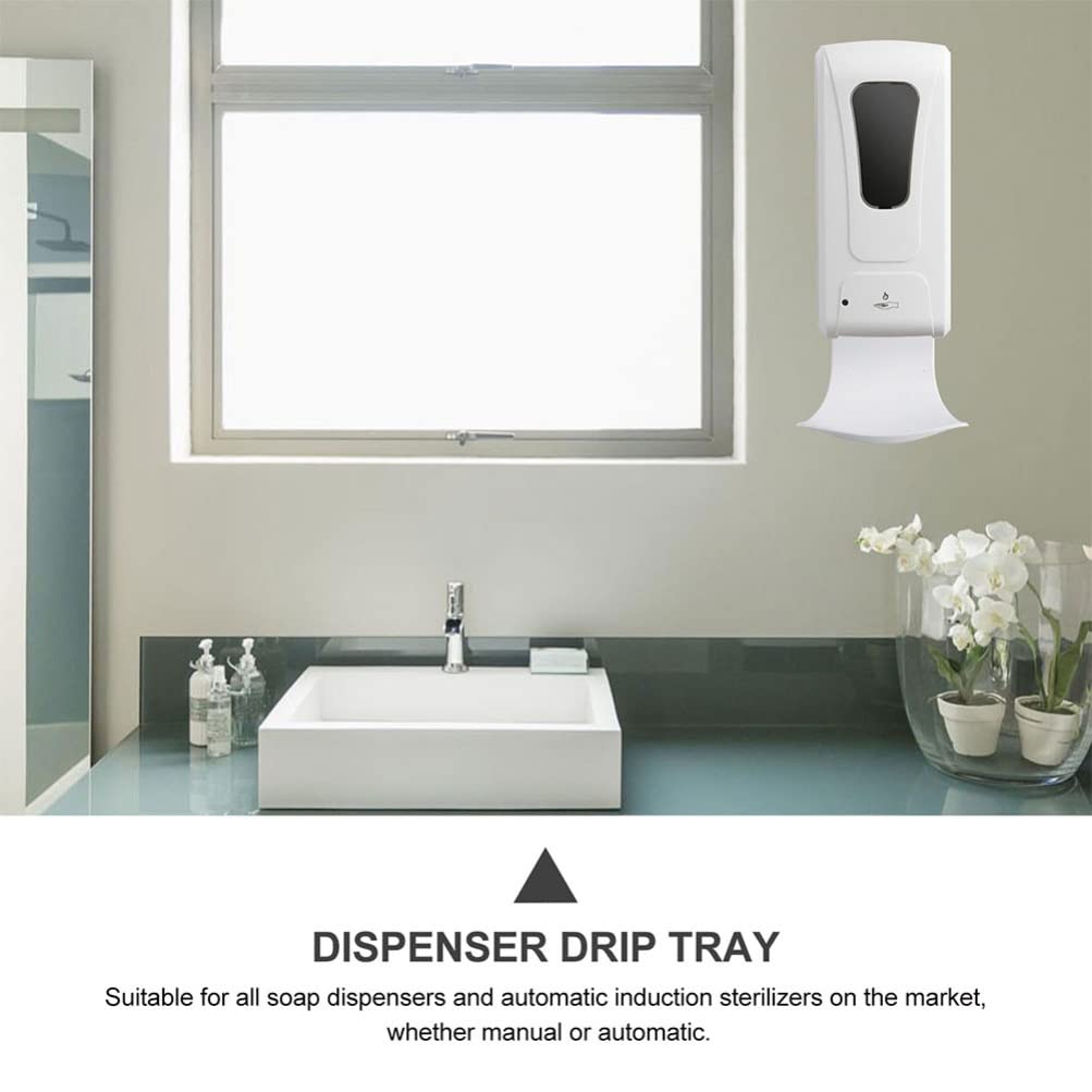 Cabilock 4 Pcs Plastic Water Tray Soap Dispenser Drip Catchers Electric Soap Dispenser Tray Automatic Dispenser Gel Wall Mount Soap Dispenser Spray Toilet White Abs Foam Board