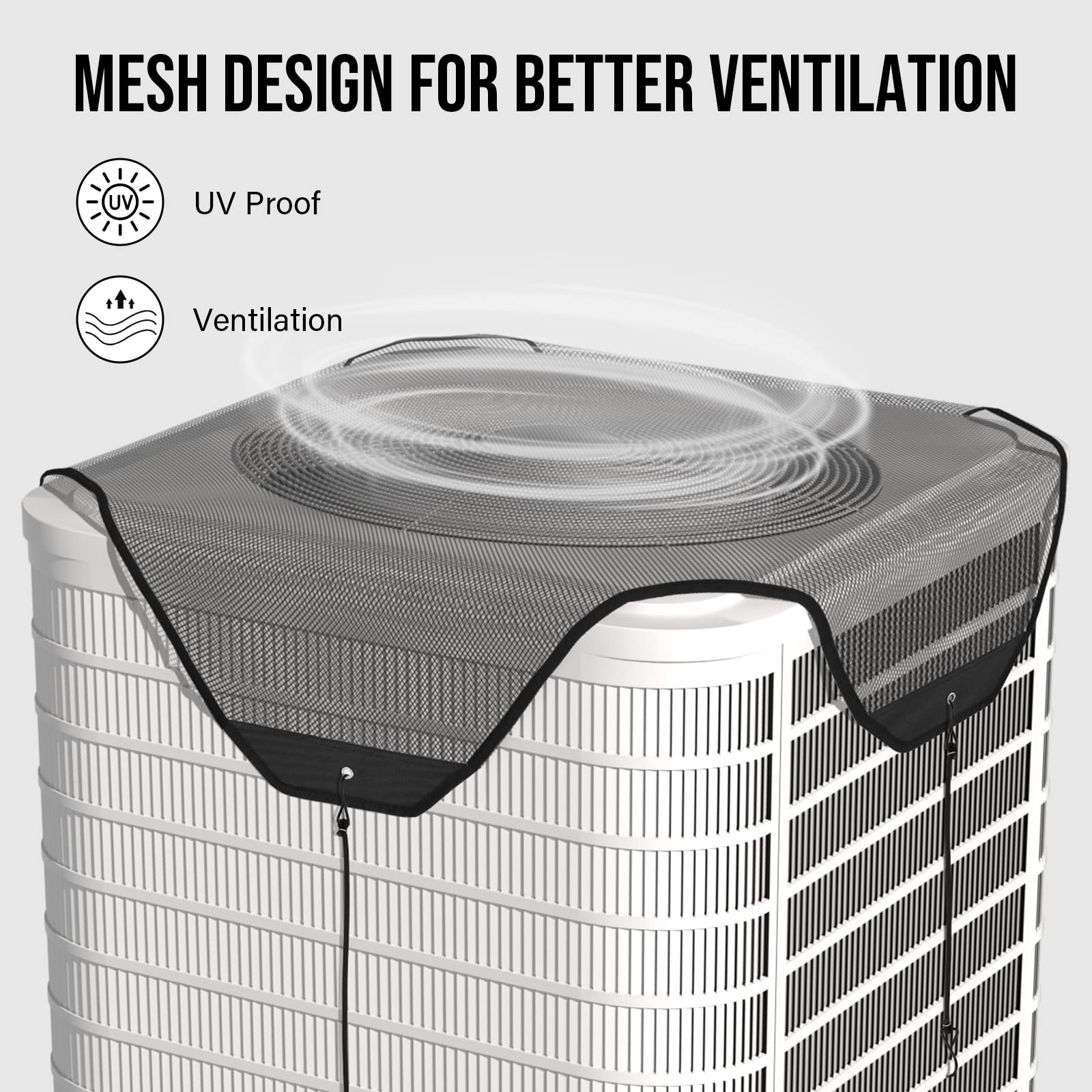 BEWAVE Air Conditioner Cover for Outside Units, 36"X36" Condenser Covers All Seasons Outdoor Central AC Cover Defender
