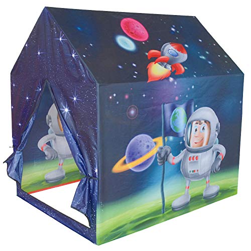 POCO DIVO Astronaut Space House, Indoor Outdoor Rocket Ship Toddler Play Tent, Foldable Spaceship Children Camping Tents, Kids Pretend Star Observatory Playhouse