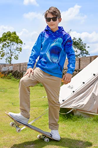 Idgreatim Illusion Sweatshirt for Boys Girls 8-10 Years Novelty Pattern Hoodies Casual Sport Hoody Pullover