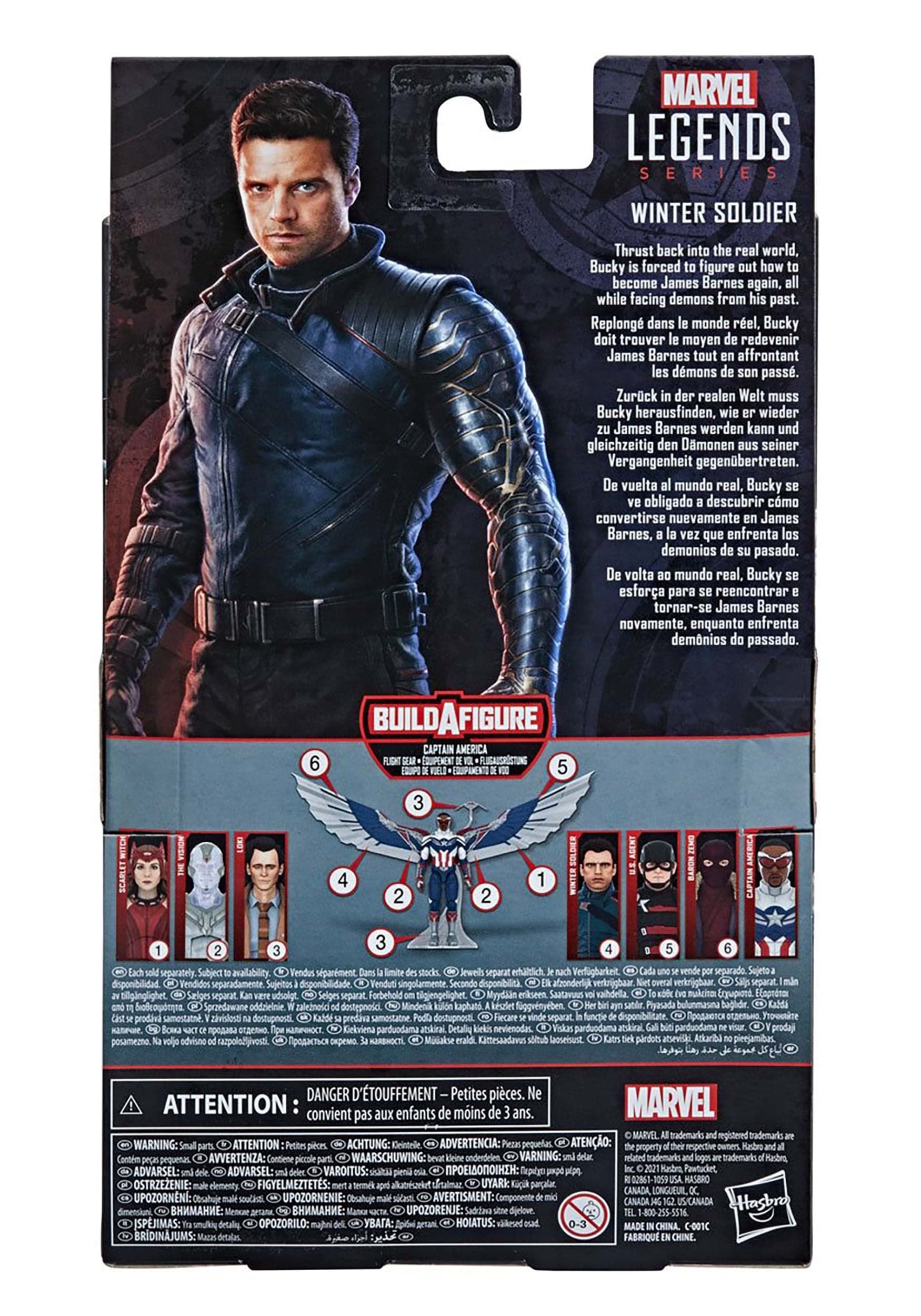 Marvel Legends Series Avengers 6-inch Action Figure Toy Winter Soldier, Premium Design and 2 Accessories, for Kids Age 4 and Up