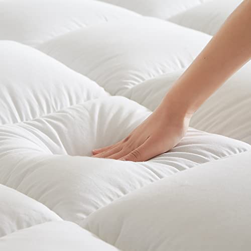 CYMULA Mattress Topper Queen: 3D Pillow Top Mattress Topper Queen Size Bed Soft Mattress Topper 8-21 inch Deep (60 * 80 inch)