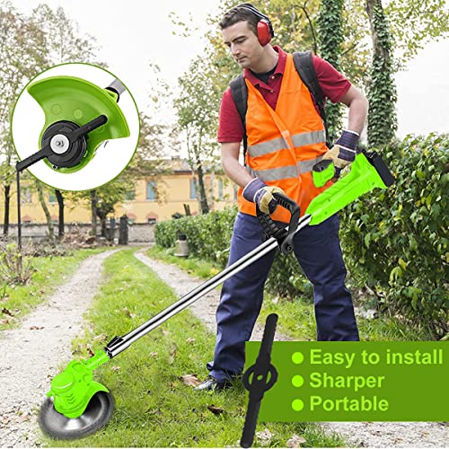 KINFIDTOW 50 Pieces Replacement Weed Wacker Head Plastic Blade, String Trimmer Blade Heads Replace Plastic Cutter Blades, Replacement Cordless String Trimmer Accessories