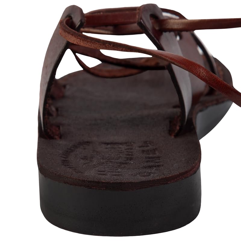 Holy Land Market Unisex Adults/Children Genuine Leather Biblical Sandals/Flip Flops/Slides/Slippers (Jesus) Suede V