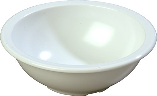 Carlisle FoodService Products Kingline Reusable Plastic Bowl Chowder Bowl, Soup Bowl for Home and Restaurant, Melamine, 16 Ounces, White, (Pack of 48)