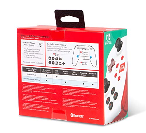 PowerA Enhanced Wireless Controller for Nintendo Switch - White