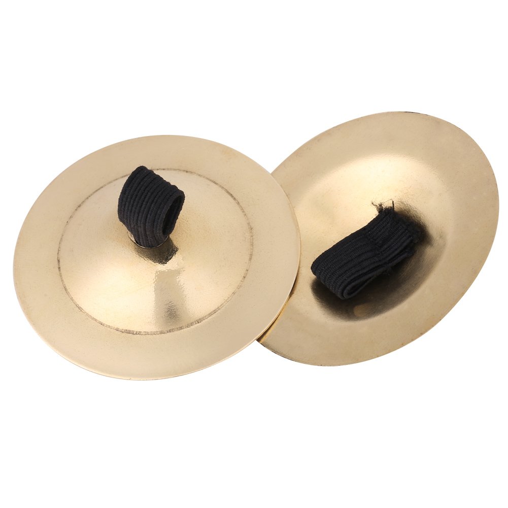 Belly Dance Finger Cymbal, Brass Zills Musical Instrument Dancing Accessory One Pair for Single Hand Only (One pair)