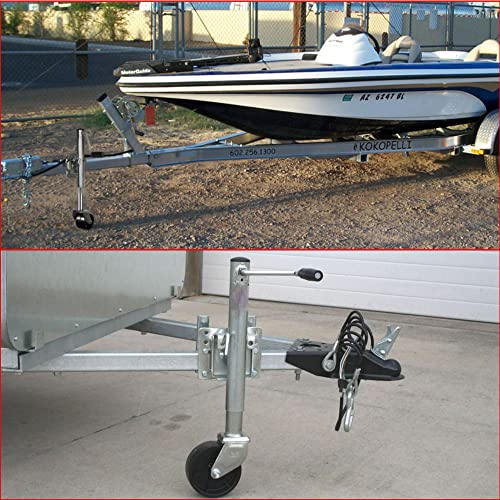 HUAALIUCHE Trailer Jack with 6-Inch Wheel, Heavy-Duty Swivel Mount,1000-LB Capacity