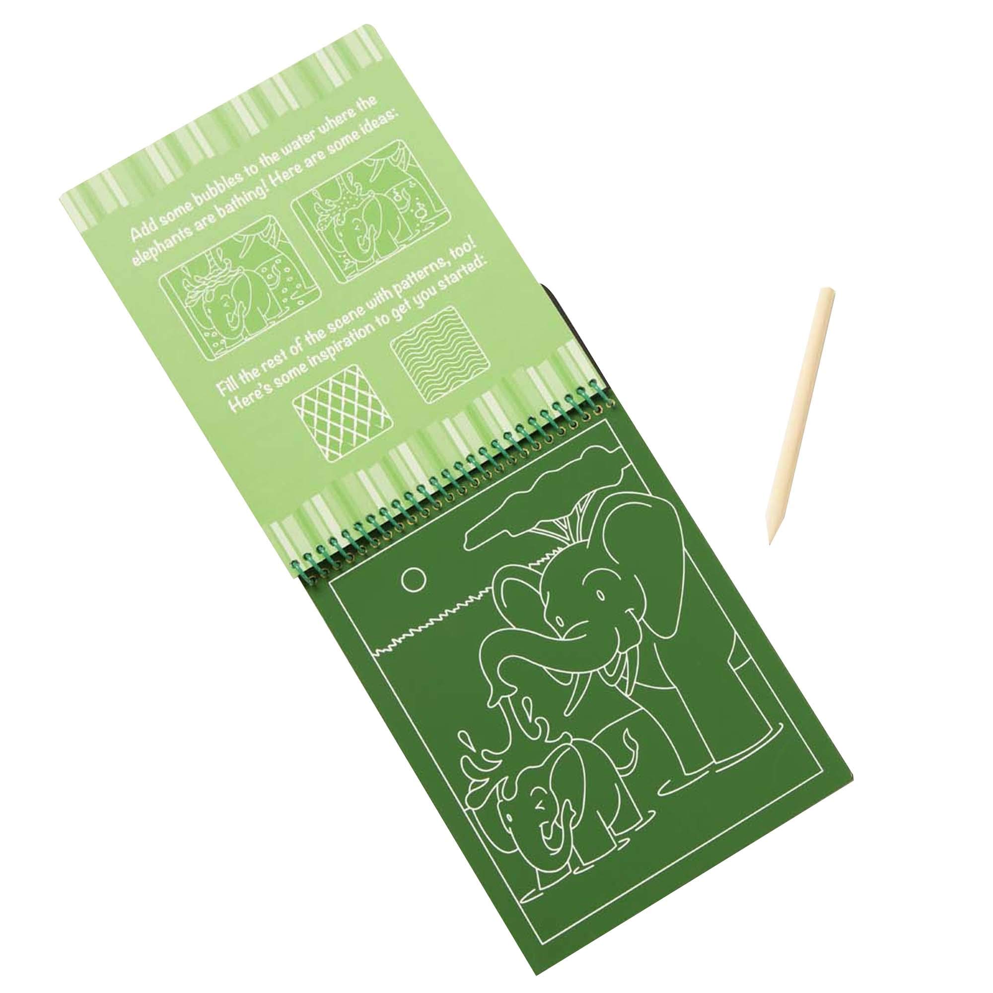 Melissa & Doug Safari Color-Reveal Scratch Art Pad