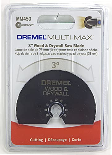 Dremel MM450 Multi-Max Half Moon Oscillating Saw Blade- Oscillating Tool Accessory- Perfect for Cutting Wood and Drywall- Universal Quick-Fit, Black