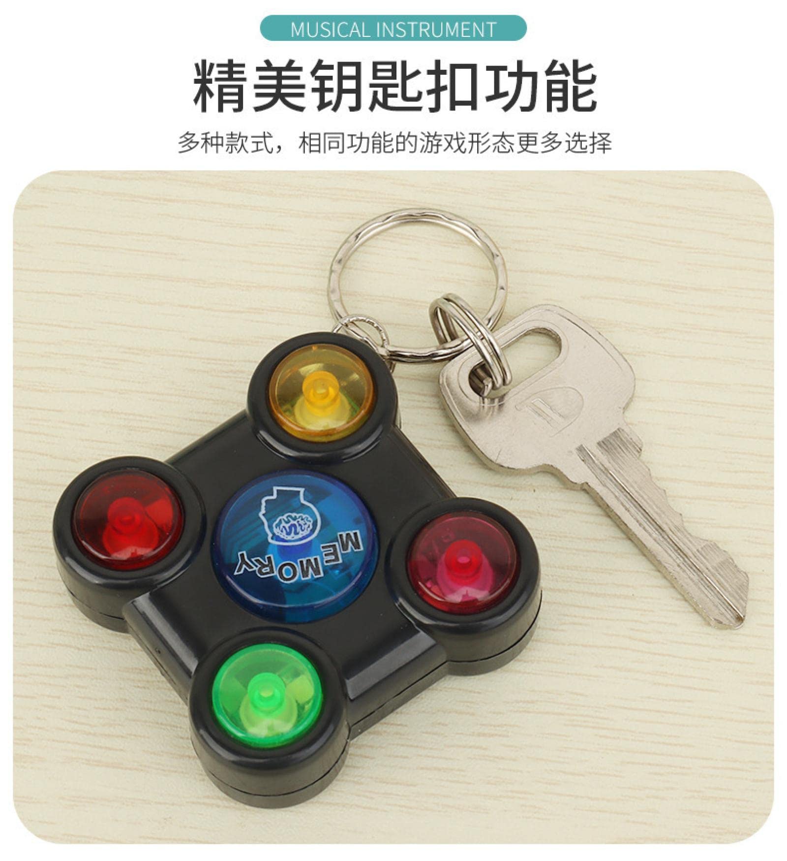 NC Simon Game Console Electronic Memory Game Children's Handheld Game with Lights and Sounds Flashing Cube Children's Intellectual Toys for Adults 透明色