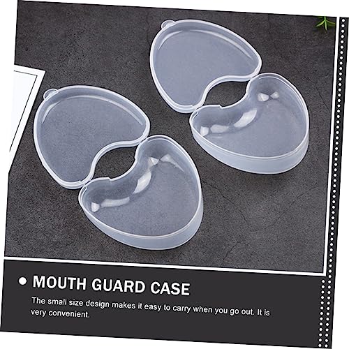 Healeved 6pcs Mouthguard Teeth Protector Cases Retainer Container Denture Holder Clear Stand Clear Plastic Organizer Bins Plastic Stand Dentures Storage Cases Clear Mouth Guards Tooth Box