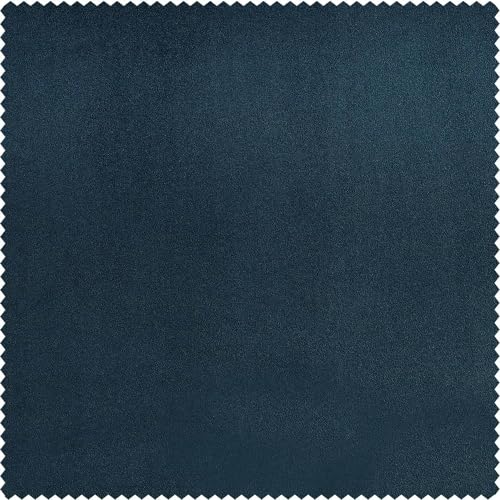 HPD Half Price Drapes Heritage Plush Velvet Curtains 96 Inches Long Room Darkening Curtains for Bedroom & Living Room 50W x 96L, (1 Panel), Avalon Blue