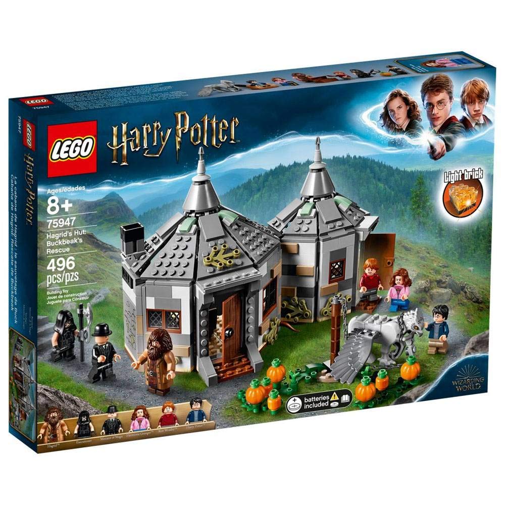 LEGO Harry Potter Hagrid's Hut: Buckbeak's Rescue 75947 Toy Hut Building Set from The Prisoner of Azkaban Features Buckbeak The Hippogriff Figure (496 Pieces)