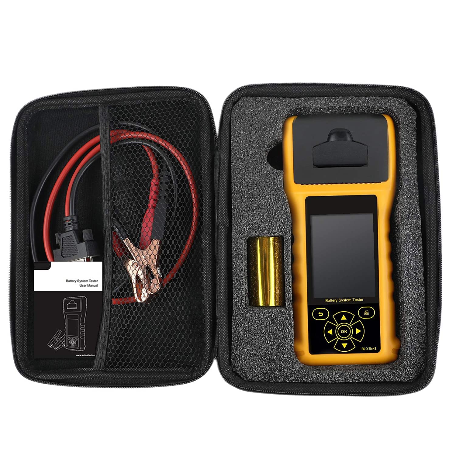BELEY 12V/24V 30-1700 CCA Auto Battery Load Tester, Cranking and Charging System Diagnostic Tool with Built-in Thermal Printer for All Cars11