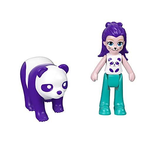 Polly Pocket GTM58β Flip & Find Panda Compact, Flip Feature Creates Dual Play Surfaces, Micro Doll, Panda Figure & Surprise Reveals, Great Gift for Ages 4 Years Old & Up, 10.0 cm*5.0 cm*9.0 cm