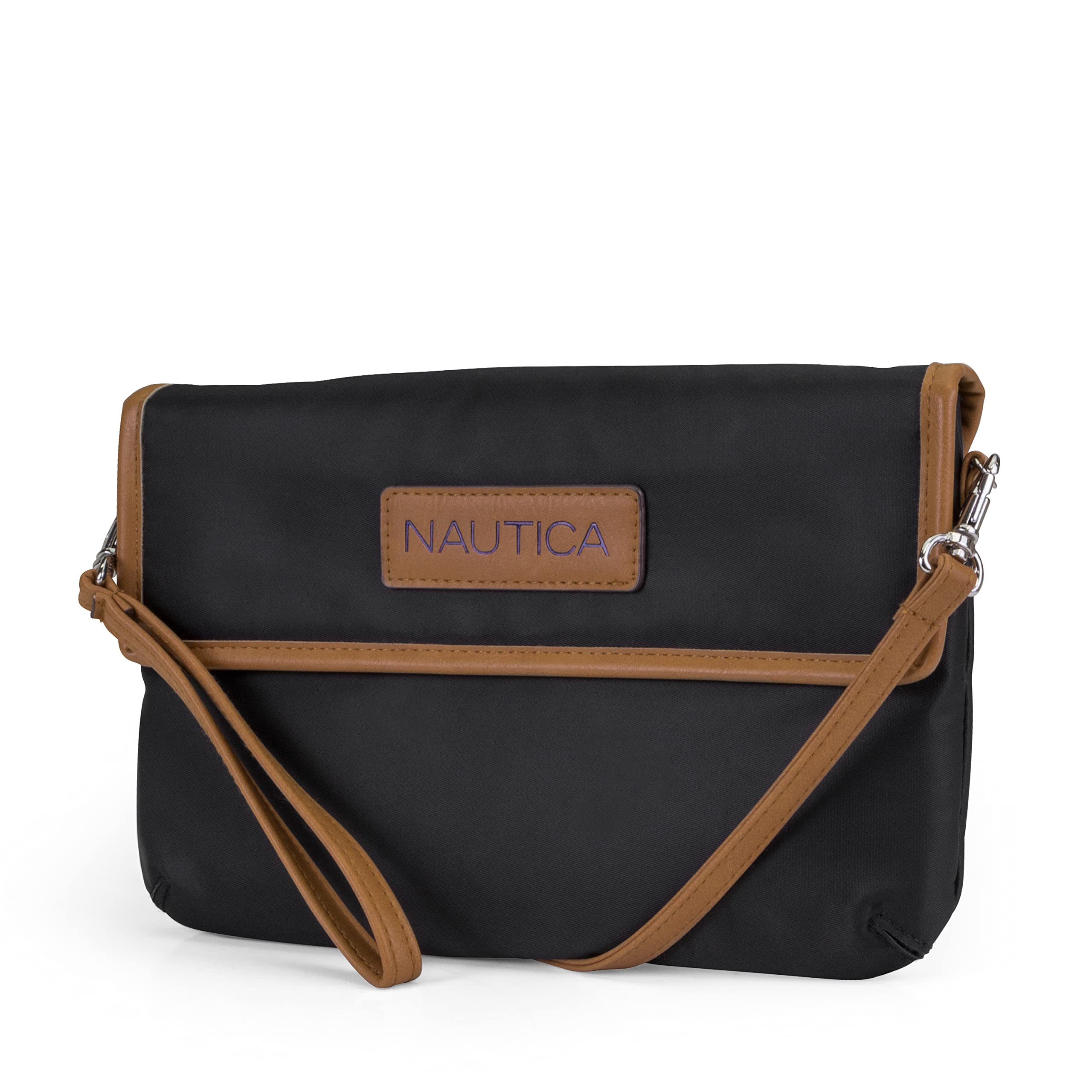 Nautica womens Rfid Blocking Mini Crossbody Wallet Wristlet Clutchh, Electric Red, One Size US